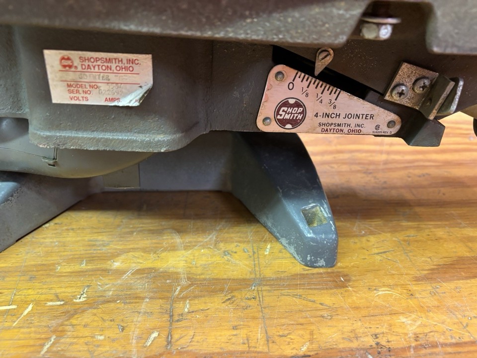 Shopsmith 4" Jointer *Free Shipping* | eBay