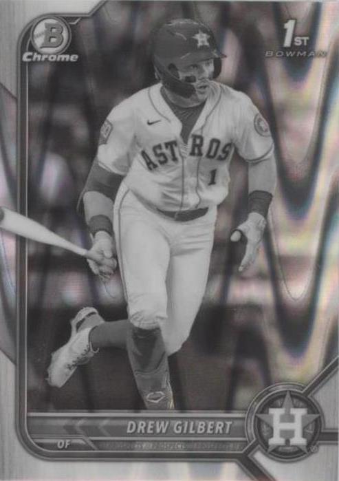 2022 Bowman Draft - Chrome Drew Gilbert #BDC-152 Black & White RayWave ...