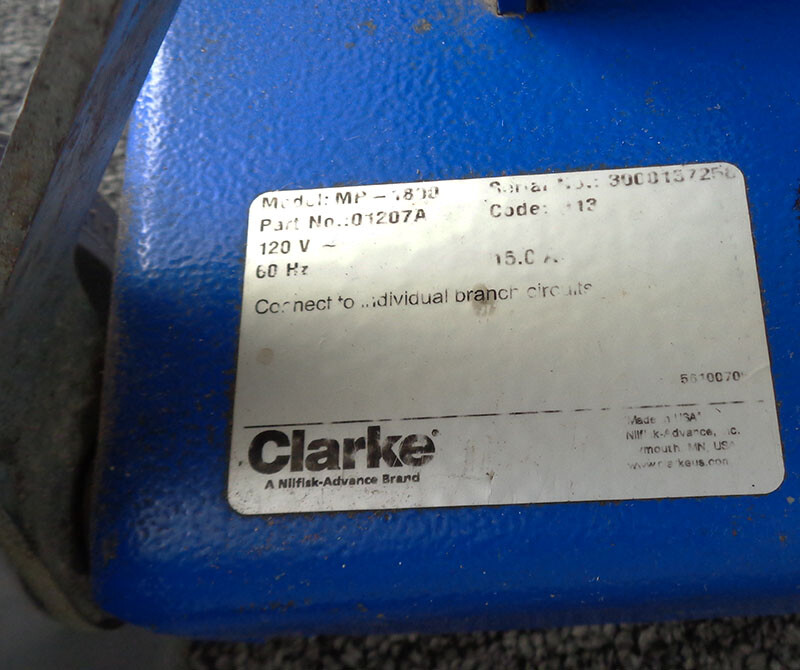 MARBLE POLISHER MODEL MP-1800 BY CLARKE (ALTO), 120V, USED, WORKING | eBay