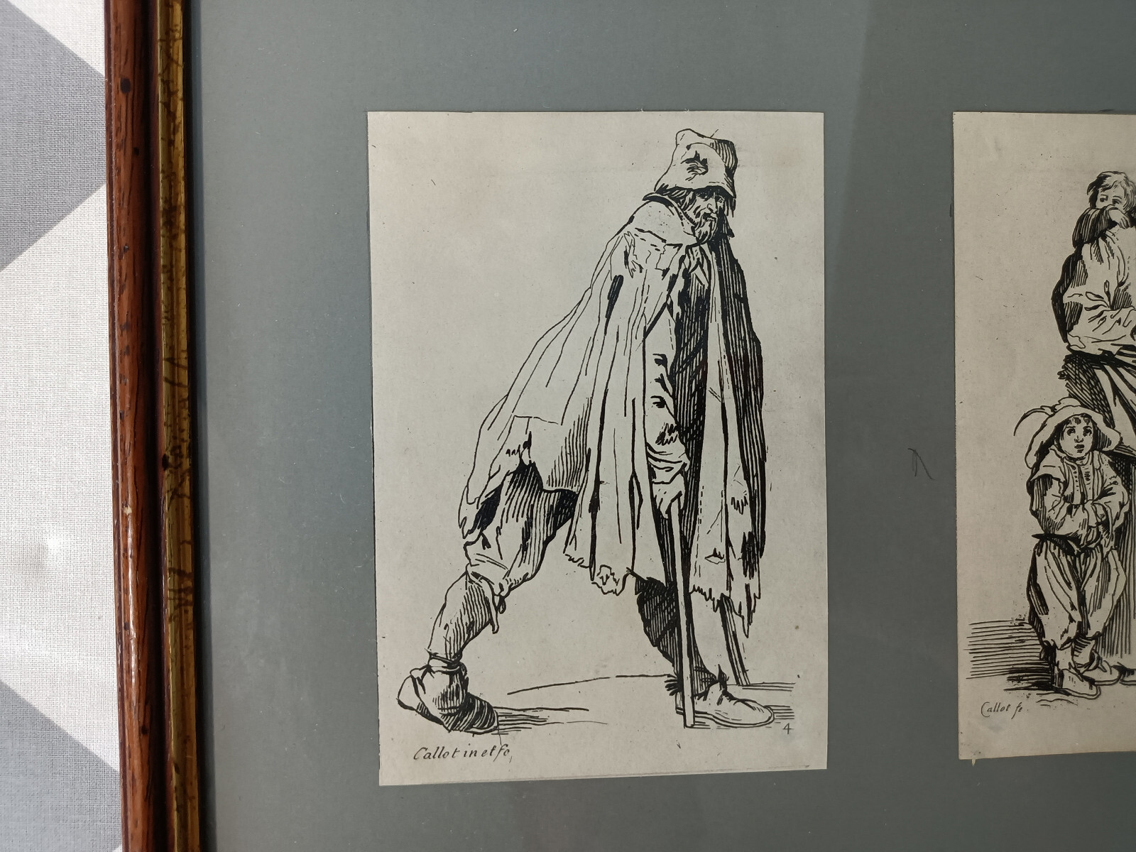 lot de 6 Gravures a l'eau-forte tirage 19e de Jacques Callot(1592–1635 ...