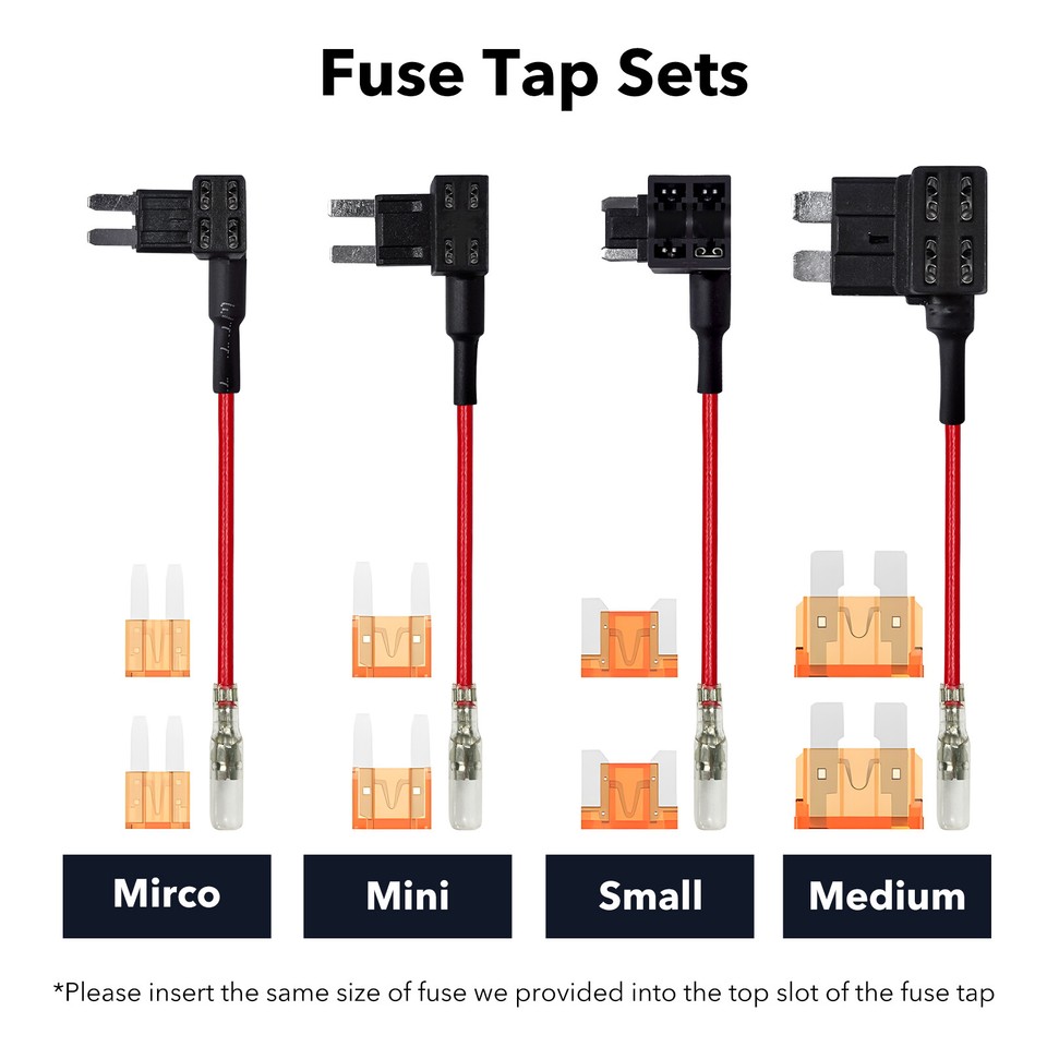 WOLFBOX ACC Muti-Size Type-C Hardwire Kit Connectors for G840S/G850 ...