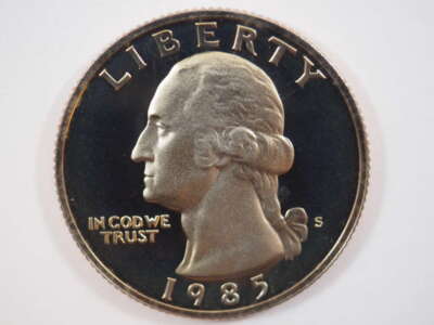 1985 S Washington Clad Quarter Proof GEM US Coin Proof (PF) - SKU ...
