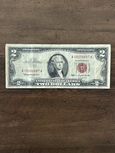2 Dollar Red Seal Note Very Low Serial Number 1963 (RARE FIND) 🕙 | eBay