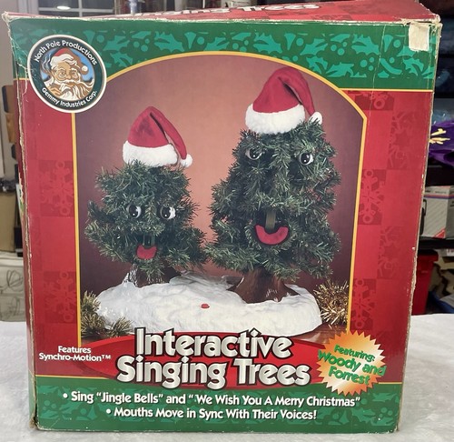 Vintage Gemmy Christmas Interactive Singing Trees Tested Working | eBay