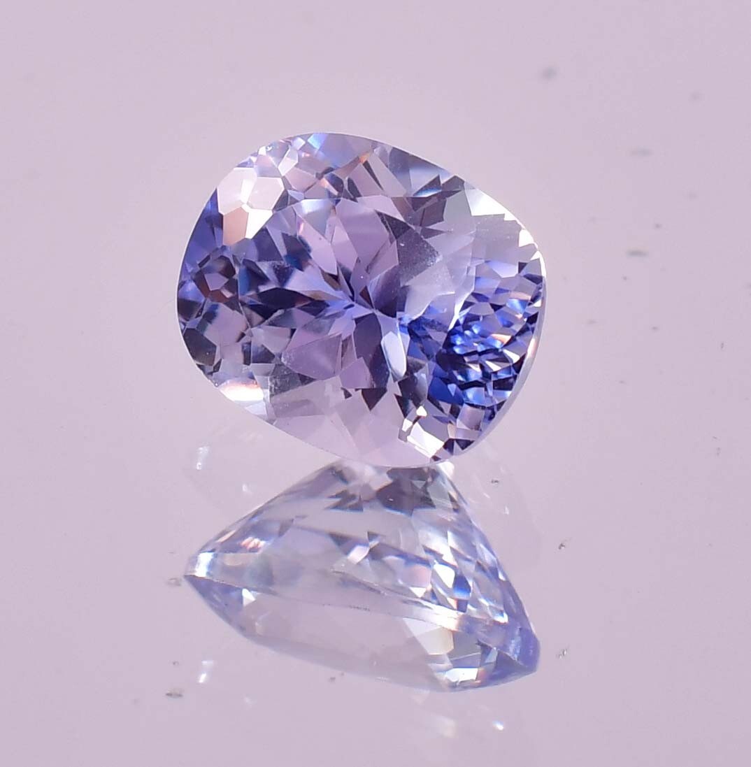 12 x 10 mm Flawless 7.95 Ct Natural Blue Namibia Jeremejevite GIT ...