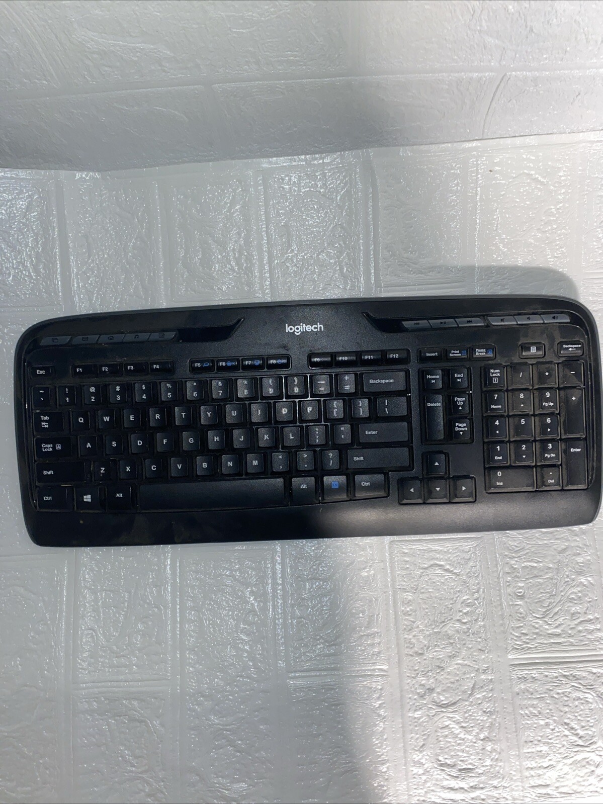Logitech Wireless Black Keyboard Only No Receiver Y-r0067 Untested for ...