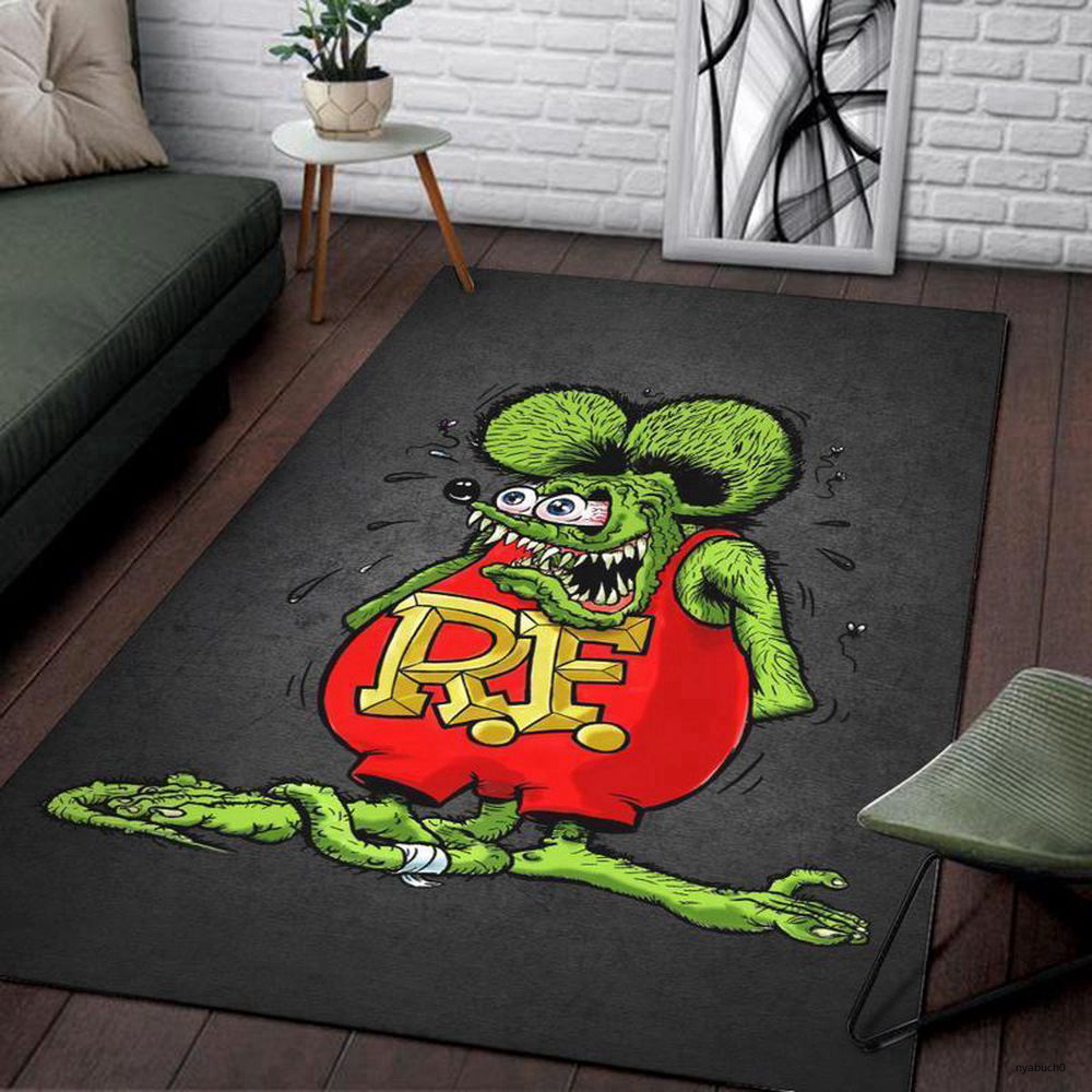 Hot Rod Doormat Rat Fink Mat Hot Rod Muscle Car Non-slip Dustproof ...