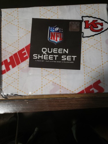 NFL KANSAS CITY CHIEFS QUEEN SIZE SHEET SET OFFICIALLY LICENSED | eBay