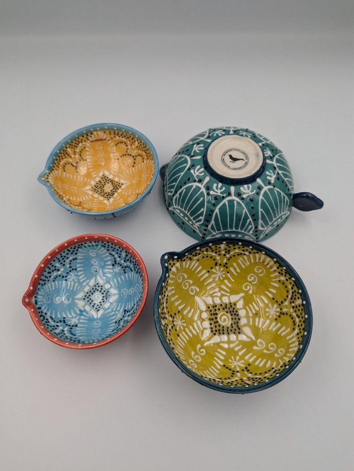 Anthropologie Ceramic Nesting Measuring Cups Bowls - Set of 4 | Hand ...