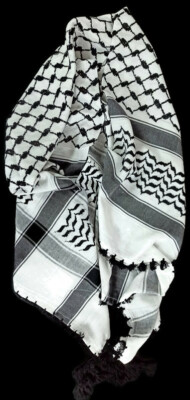 Keffiyeh Black and White tag Shawl Scarf Palestinian Keffiyeh Gift Men ...