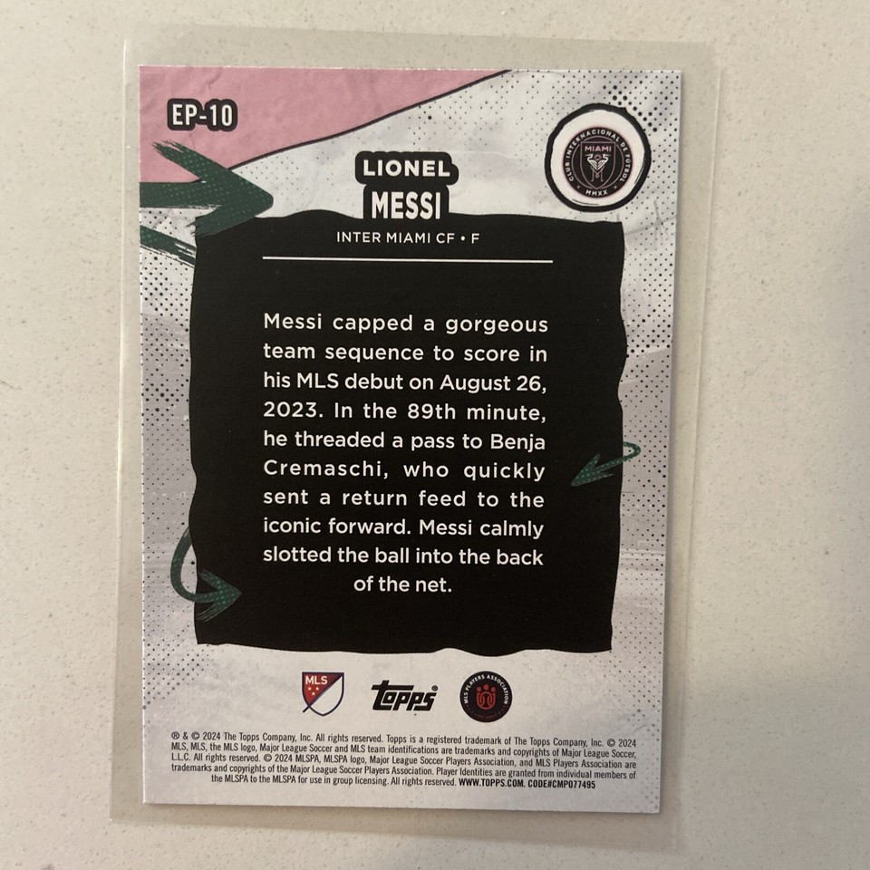 2024 Topps MLS Superstars Lionel Messi EPIC PERFORMANCES #EP-10 Pink ...