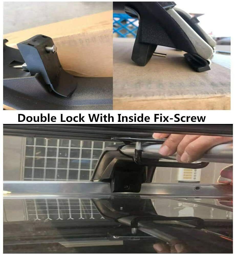 2Pcs Fit for 2017-2025 Jeep Compass Lockable Roof Rail Rack Cross Bar ...