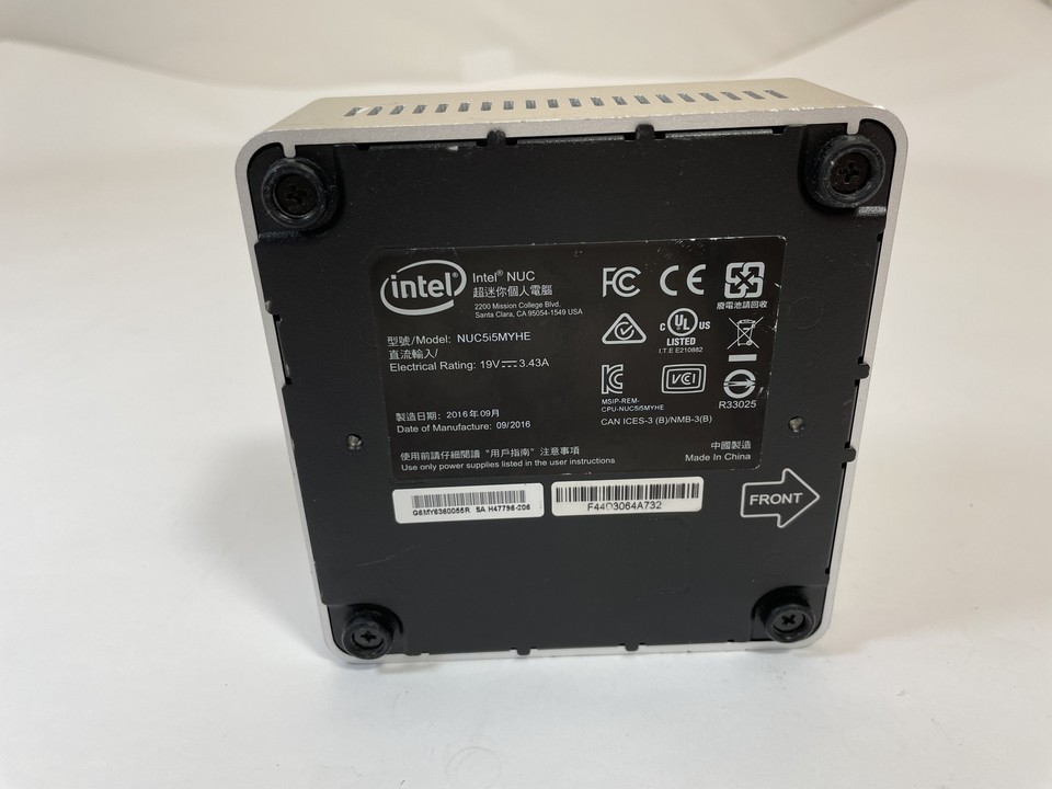 INTEL NUC5I7RYH Mini PC Core i7 5557U 120GB 8GB RAM -NO AC or OS ...
