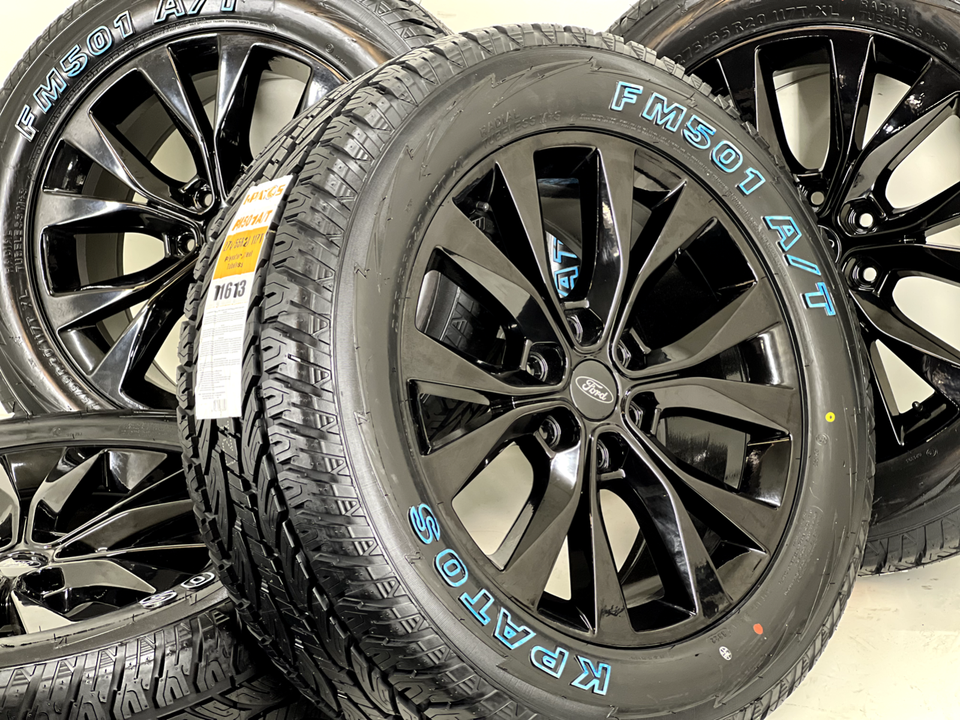 20" OEM Factory Ford F-150 King Ranch BLACK WHEELS RIMS TIRES ALL TERRA ...