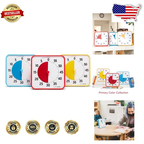 Magnetic 60-Minute Visual Timer Set with Dry Erase Cards - Ideal for ...