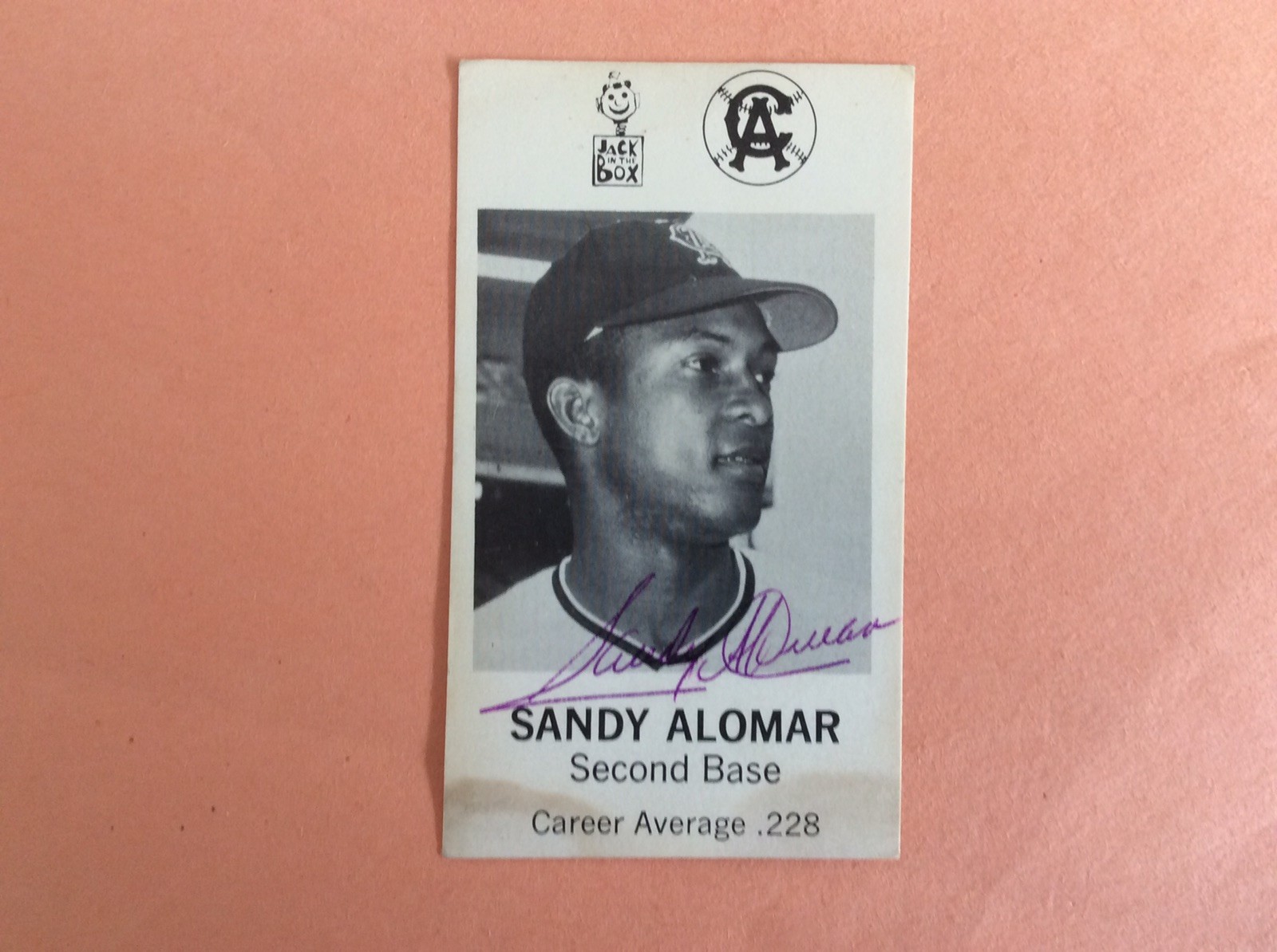 1969 Jack In The Box Angels Sandy Alomar Autograph SUPER RARE. | eBay