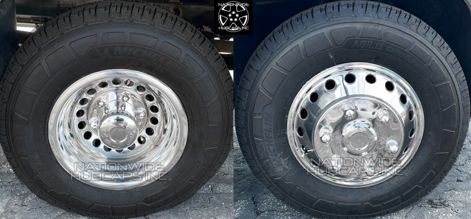 4 fits Sprinter Van 2007-2026 16" Dual Steel Wheel Simulators Dually ...