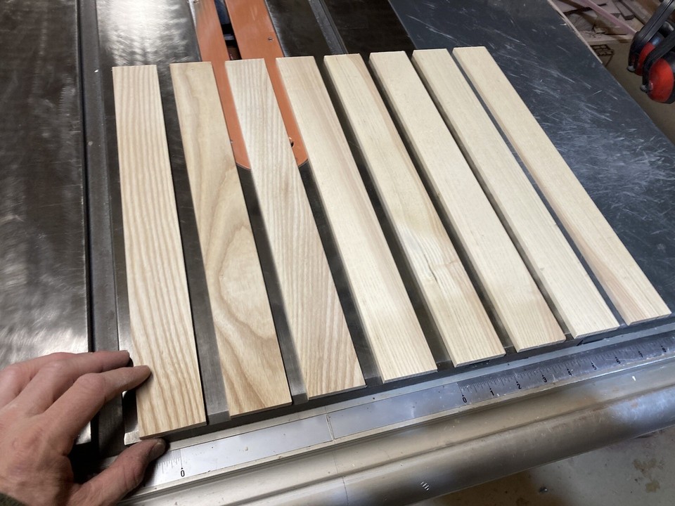 8 Thin Slats, White Ash, 1/4” X 1-3/4” X 16”. Message Us For Custom ...