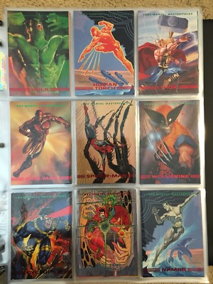 1993 Marvel Masterpieces Trading Cards COMPLETE BASE SET, #1-90, NM/M ...