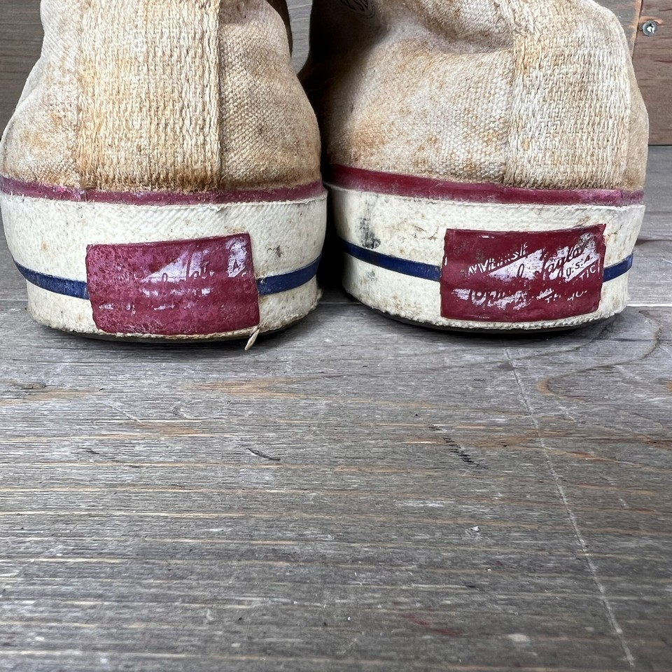 Vintage 1950’s Converse Red Label Chuck Taylors White Very Worn Men's ...