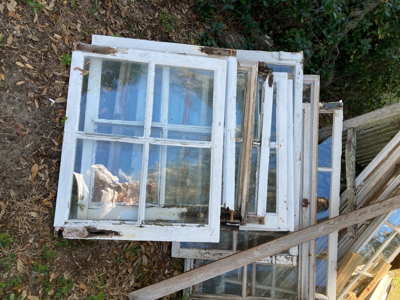 antique 1950s individual glass paned windows 4, ((6 or 10 panes)) | eBay