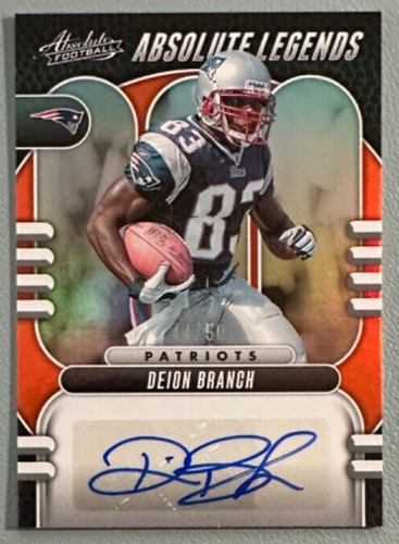 2023 Panini Absolute Legends Signatures Orange Autograph DEION BRANCH ...