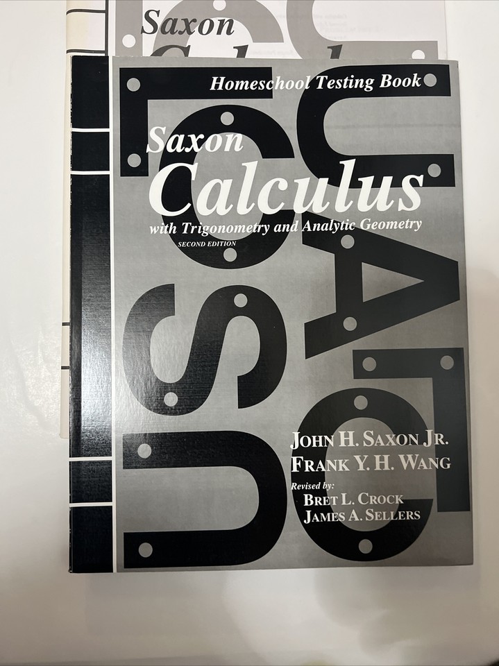 saxon calculus SET (2nd ed) textbook, answer key, testing book | eBay