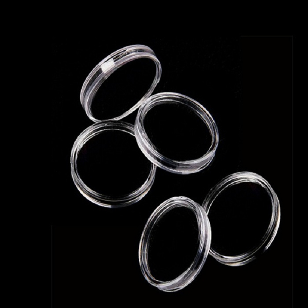 23mm 100pcs Applied Clear Round Cases Coin Storage Capsules Holder ...