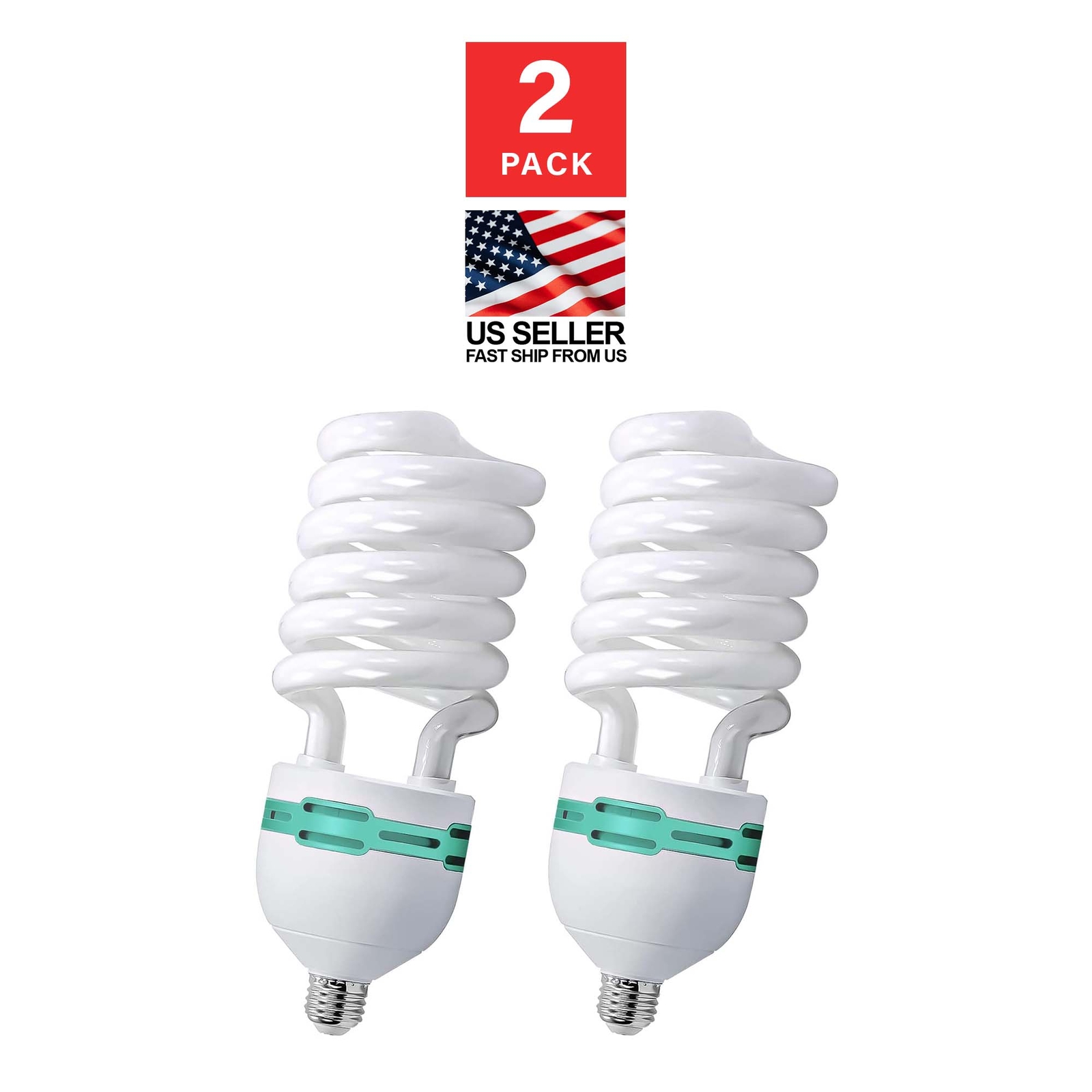 LSP [2-Pack] 85W Fluorescent Full Spectrum Pure White Daylight Studio ...