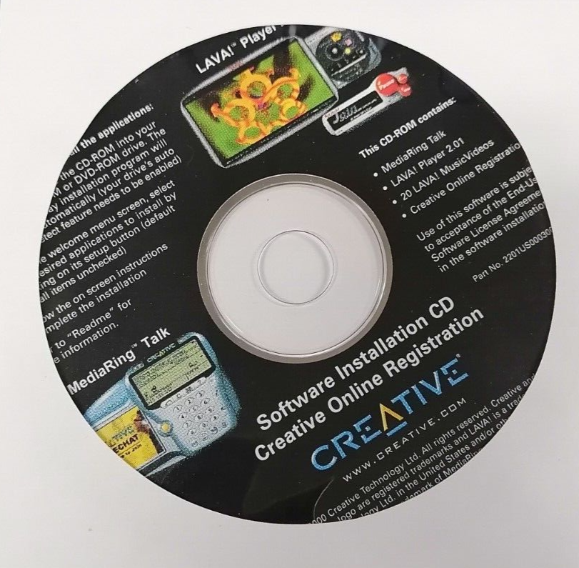 Creative Software Installation CD Creative Online Registration | eBay