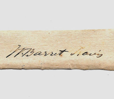 William B Travis Autograph Reprint On Genuine Original Period 1830s ...