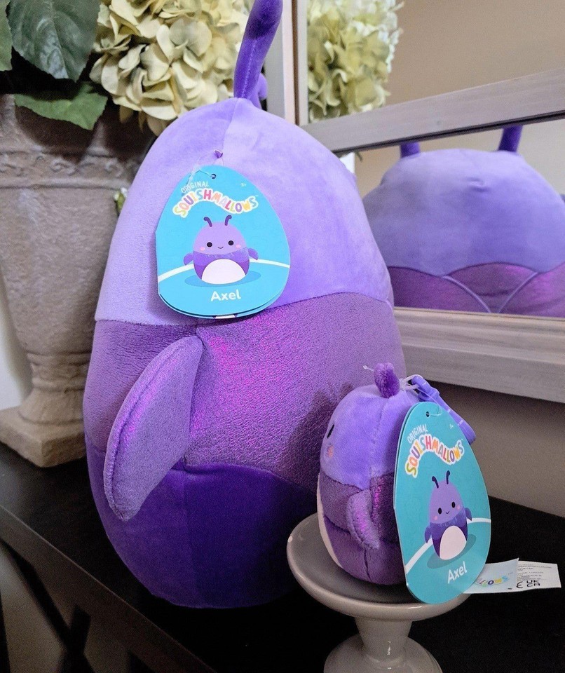 Squishmallow 12" Axel the Beetle & Clip Bundle | eBay