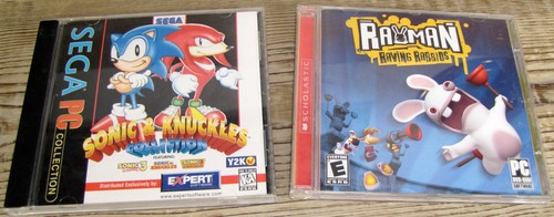 Rayman Raving Rabbids & Sega Collection Sonic & Knuckles Fun Vintage PC ...