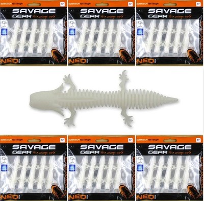 (6) Packs Savage Gear 3" Ned Rig Salamander Albino Flash Brand New | eBay