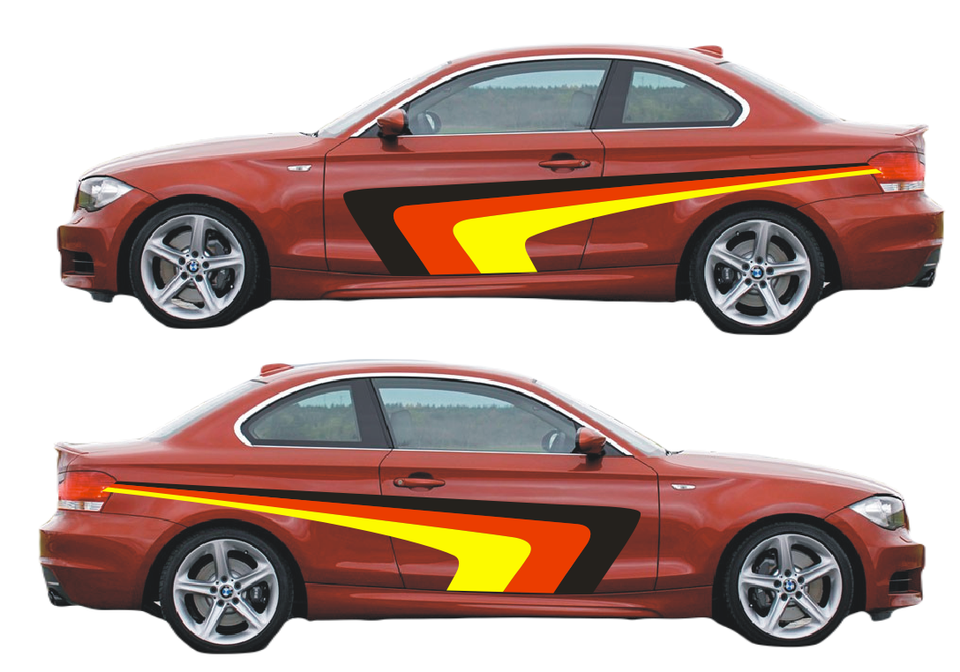 Graphics Germany Flag Racing Stripe Car Sticker For BMW 135i Side Door ...
