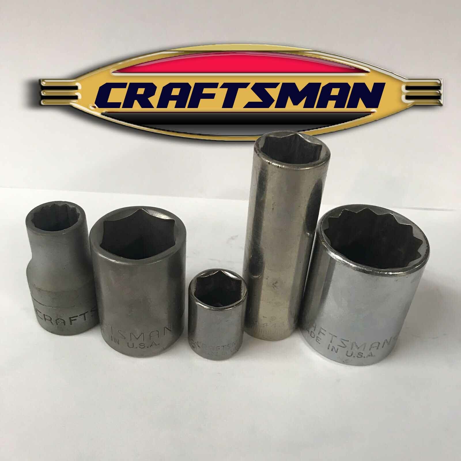 LOT VINTAGE CRAFTSMAN SOCKETS ALL MADE IN USA | eBay