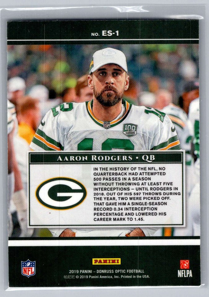 2019 Donruss Optic #ES-1 Aaron Rodgers Elite Series | eBay