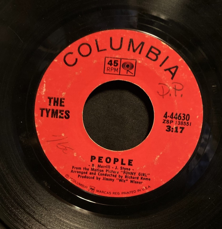 The Tymes For the Love of Ivy /People 45RPM Plays well has scuffs PET ...