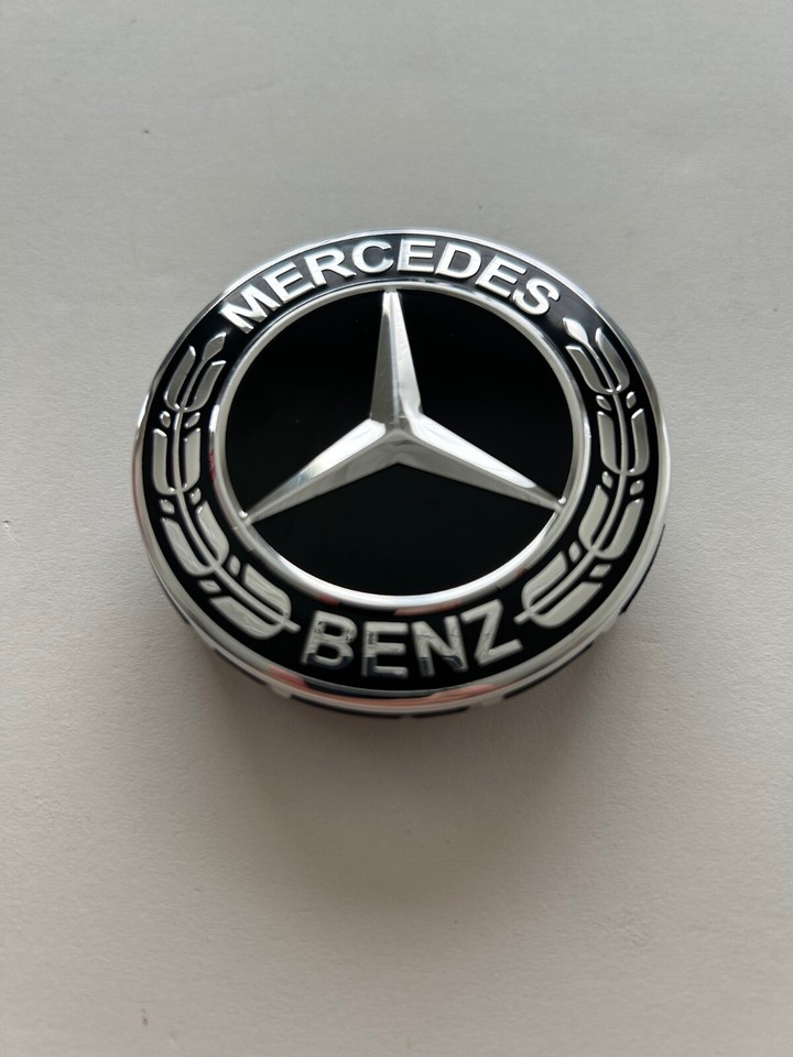 4x Black Center Chrome Star Wheel Center Caps Hub Cover 3 ich nLogo for ...