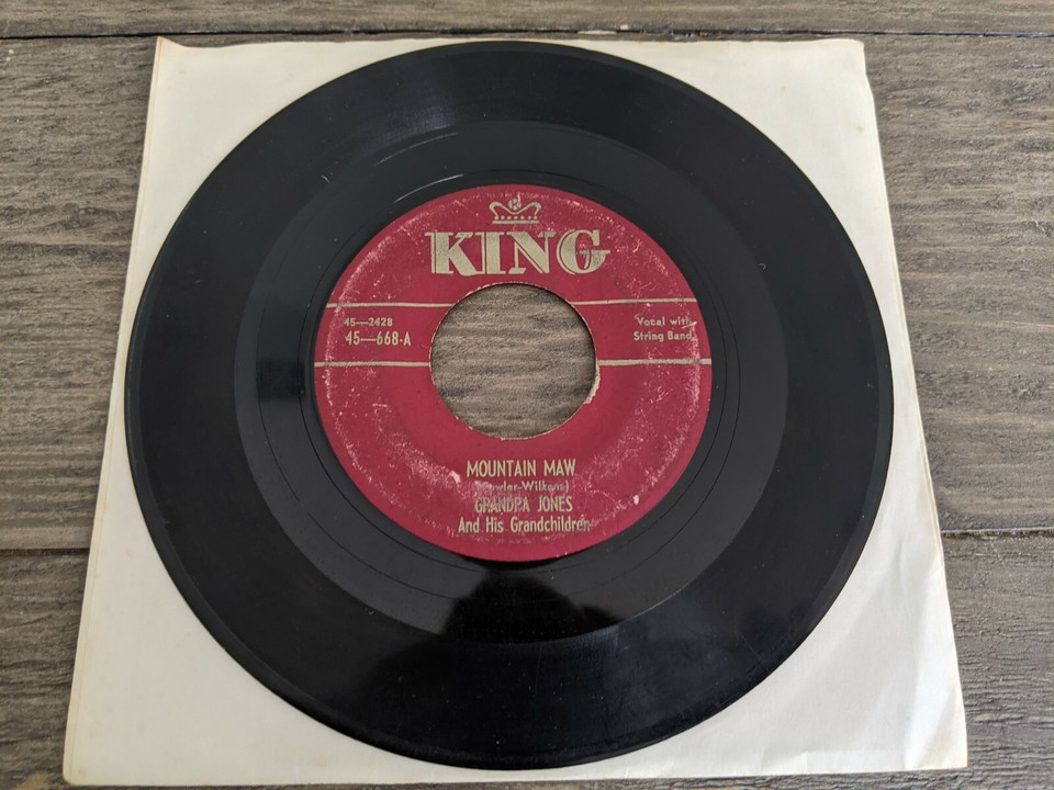 Grandpa Jones 45 Mountain Maw / Old Rattler - KING 668 Early Country ...