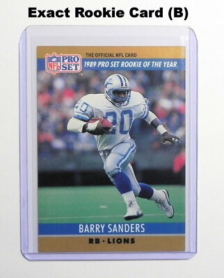 BARRY SANDERS 1990 PRO SET Rookie of The Year Card #1 ... Exact Card (B ...