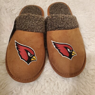 Arizona Cardinals Mens Brown Big Logo Slippers Size Medium 9-10 | eBay