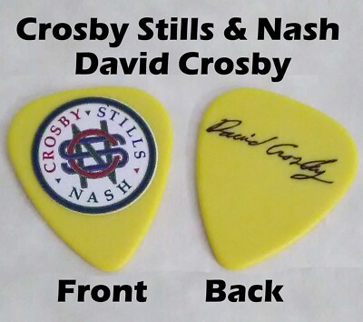 CSN David Crosby Stills & Nash Classic Rock band Novelty guitar pick (S ...