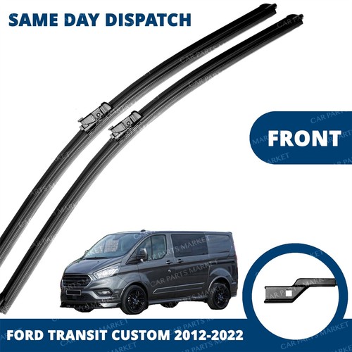 Front Windscreen 30" 28" Aero Wiper Blades Pair for Ford Transit Custom ...