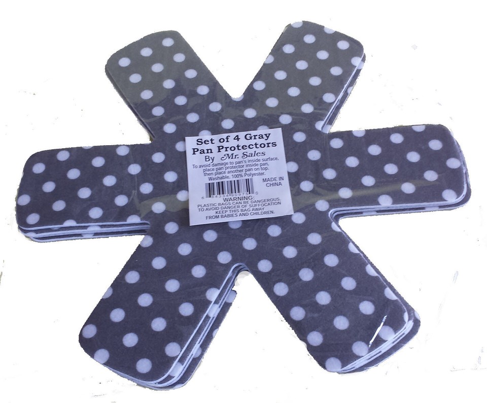 4 Pc Pot and Pan Protector Anti-Scratch Pads. Divider for Kitchen ...