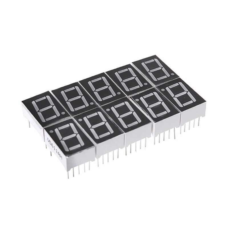 10PCS 0.56 Inch 7 Segment 1 Digital LED Display Common Cathode Digital ...