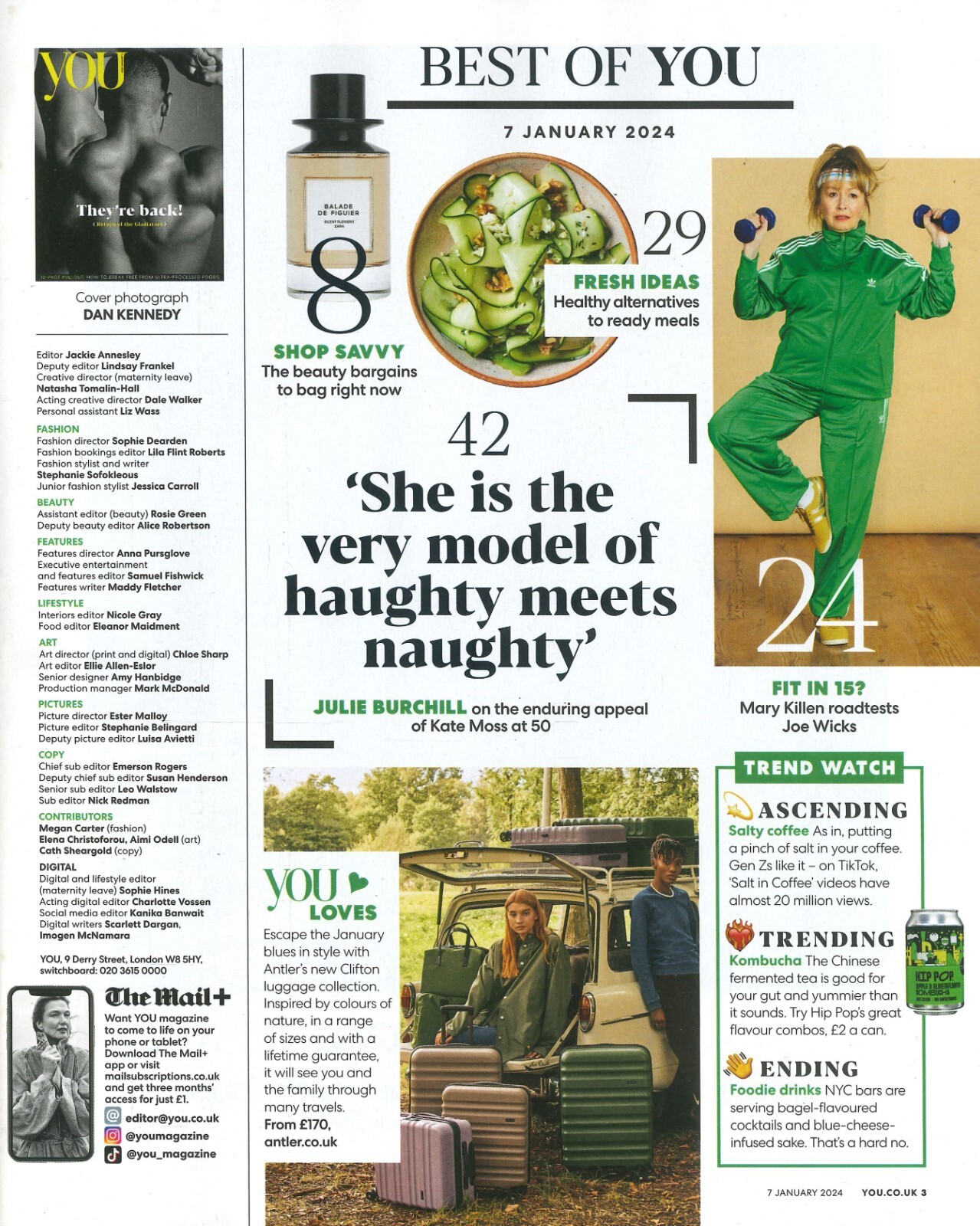 You Magazine: Gladiators, Kate Moss, Mary Killen, Joe Wicks, Fashion, 7 ...