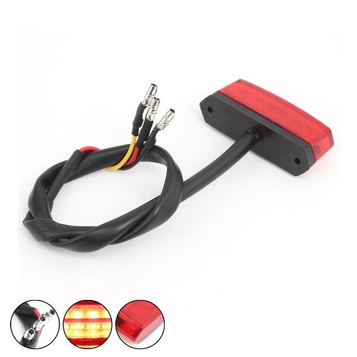 Motorcycle Rear Running Brake Light Mini Red Lamp with 6 LEDs Low ...