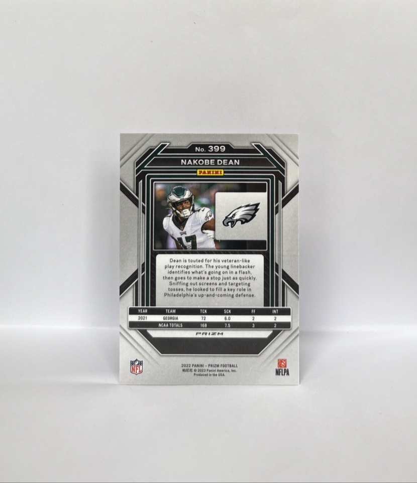 NAKOBE DEAN 2022 Panini Prizm Red White Blue RC Rookie #399 Eagles | eBay