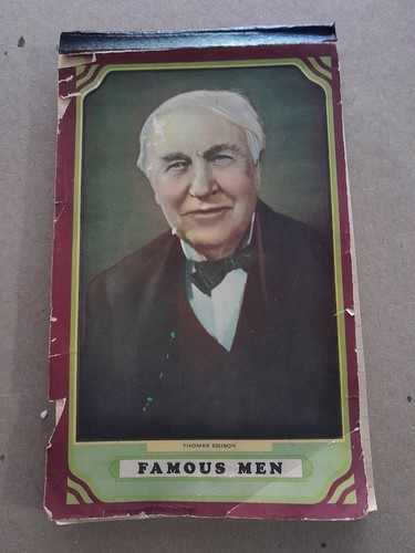 Vintage 1920s? THOMAS EDISON Famous Men Writing Notebook | eBay